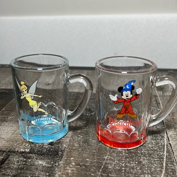 Disney | Kitchen | Vintage Tinkerbell And Mickey Mouse Disneyland ...